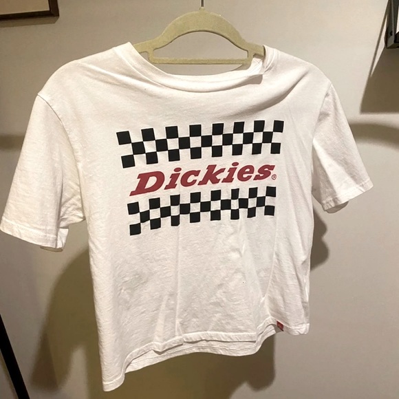 Dickies | Tops | Dickies Logo White Crop Top | Poshmark